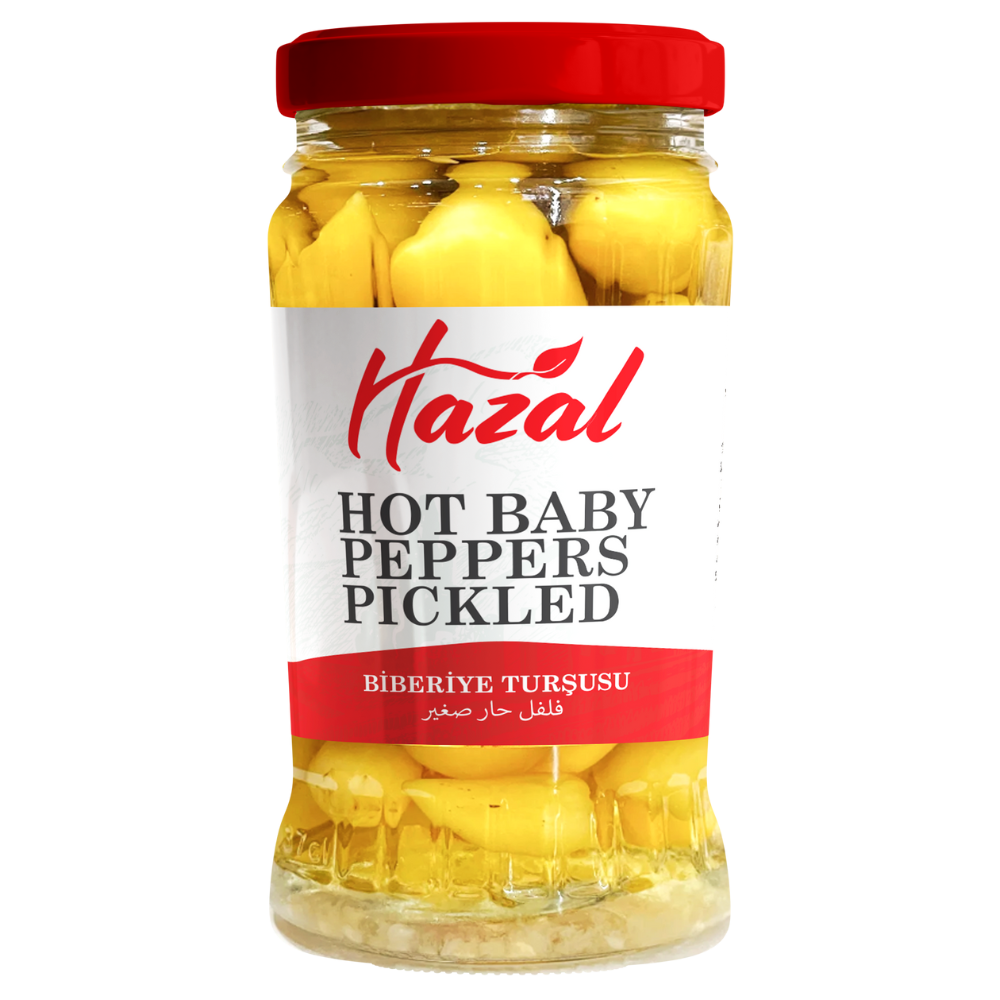 Hazal Hot Baby Pepper Pickles (Biberiye) 6x320cc