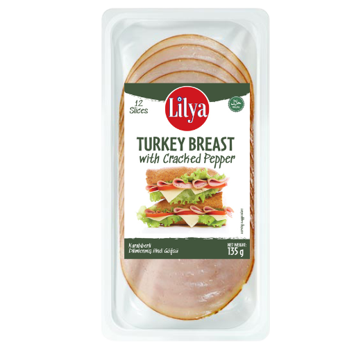 Lilya Sliced Turkey Breast with Cracked Pepper 12x135g JANUARY OFFER