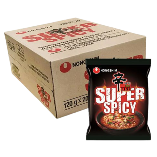 Nongshim Shin Red Ramyun Noodles Super Hot 20X120G